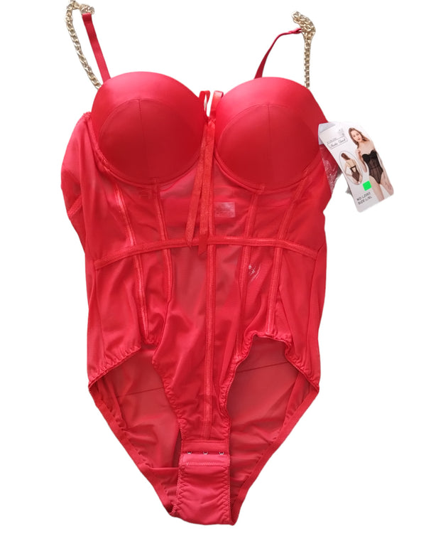 BODY ROJO CON TIRANTES DE CADENA – SIRILA Boutique